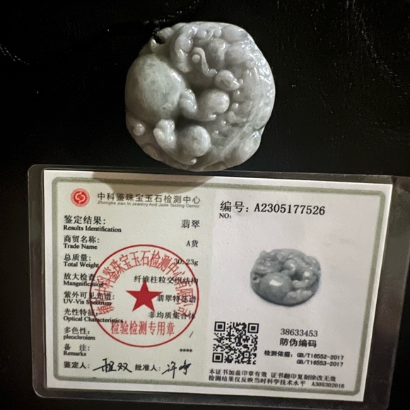 Jewelry | Certified Jade Jadeite Thick Light Green Dragon Pendant ...